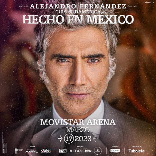 Alejandro Fernández trae su Gira Hecho En México Latam 2023 a Colombia